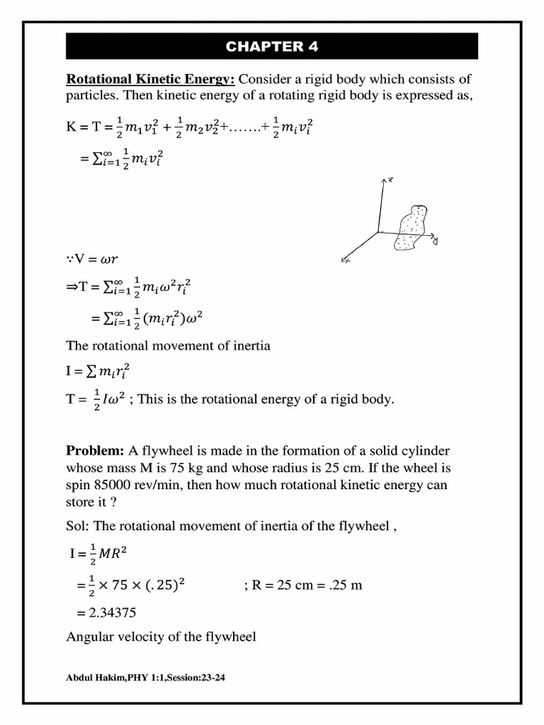 Rotational Kinetik Energy | PDF