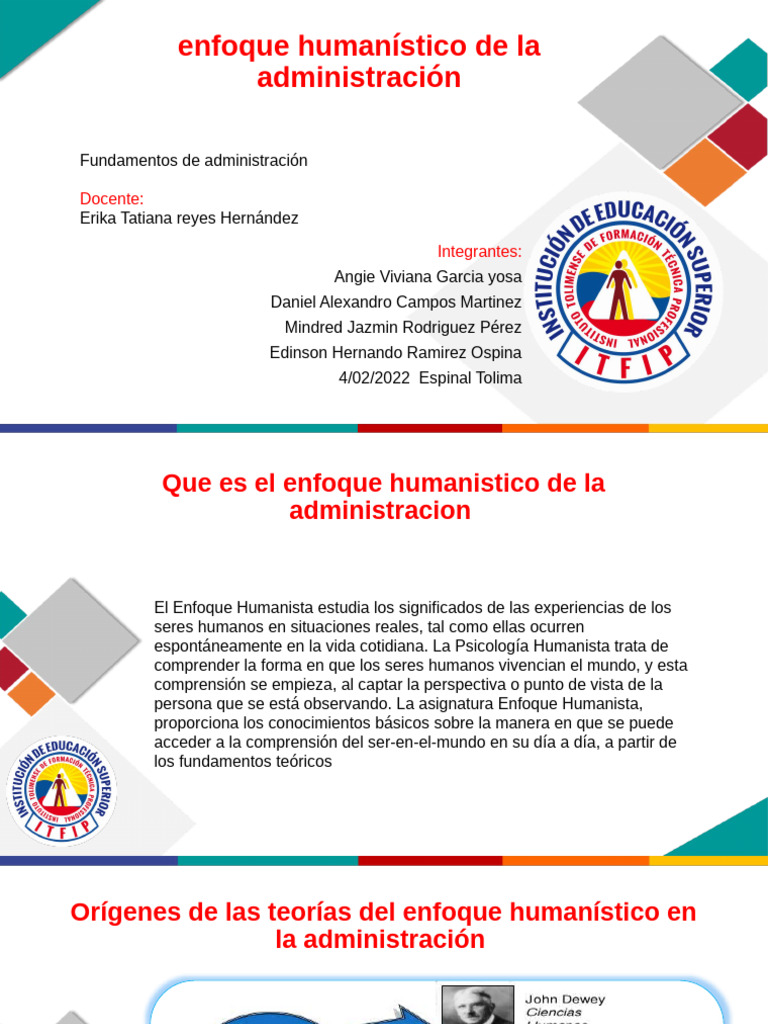 Enfoque Humanistico de A Administracion | PDF | Ciencias del ...
