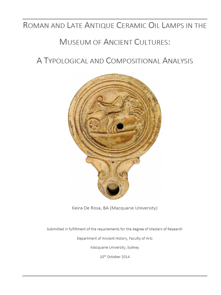 Roman Antique Oil Lamps Analysis | PDF | Ct Scan | Classical Antiquity