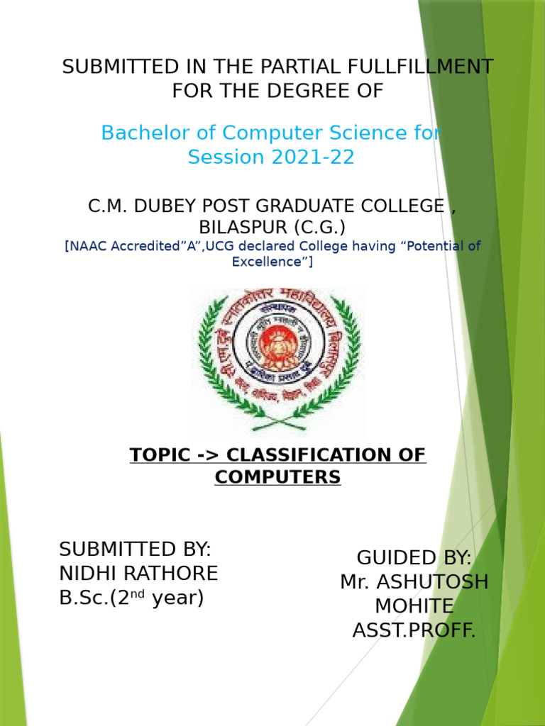CLASSIFICATION OF COMPUTER | PDF | Microcomputers | Central Processing Unit