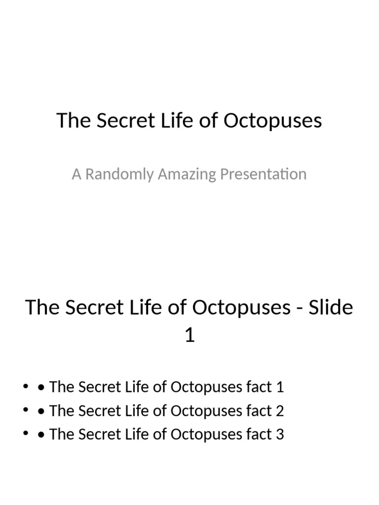 The Secret Life of Octopuses | PDF