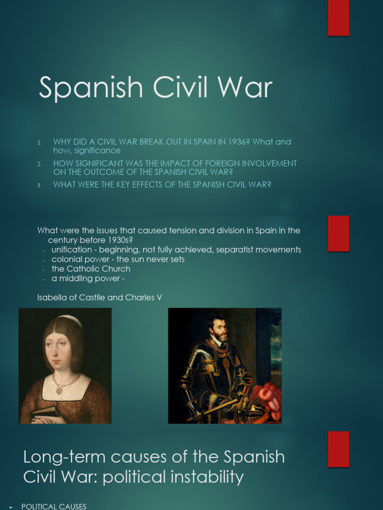 Causes and Effects of the Spanish Civil War | PDF | Spanish Civil War ...