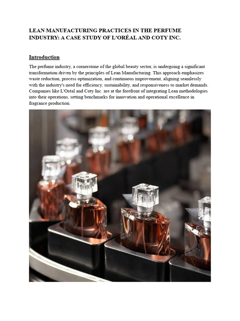 Lean Manufacturing in Perfume Industry | PDF | Lean Manufacturing ...
