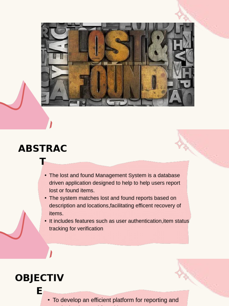 Lost and Found Management System | PDF | Deep Learning | Artificial Intelligence