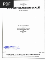 Life Satisfaction Scale Questionnaire | PDF