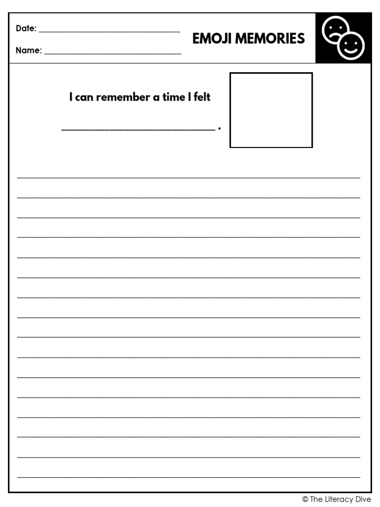 Emoji Memories Reflection Template | PDF