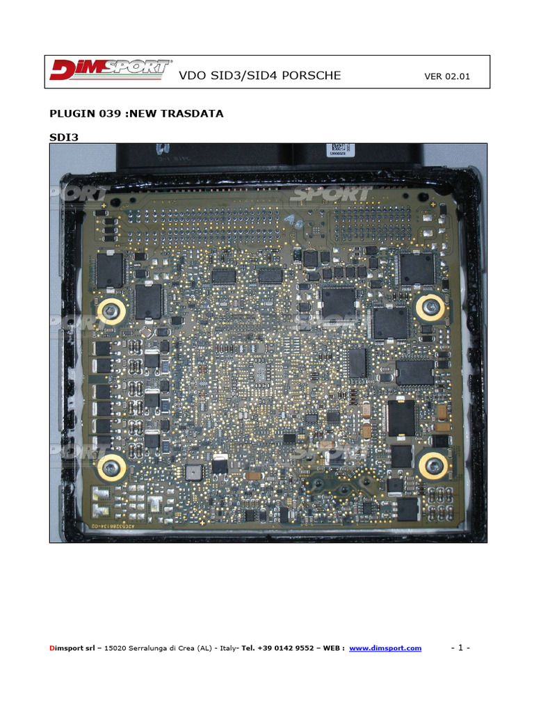 Vdo Sid4 Porsche 1033 1 | PDF