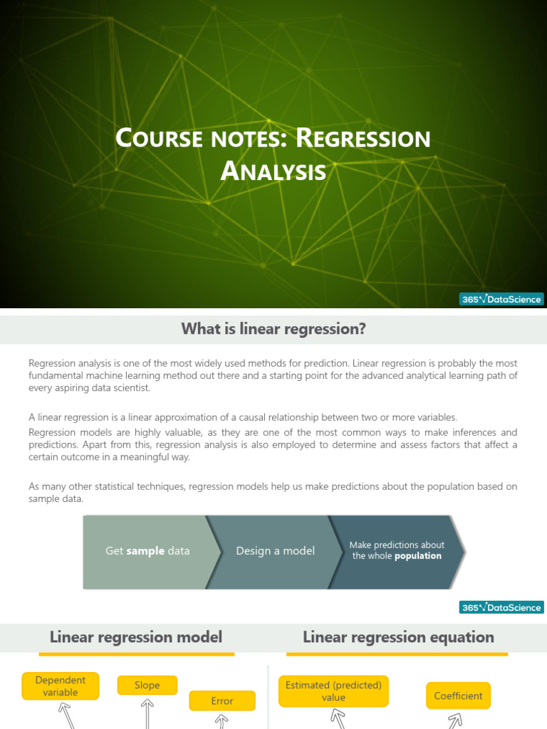 Course+notes Regression Analysis | PDF | Regression Analysis | Linear ...