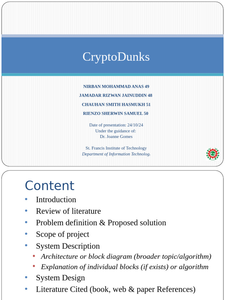 endSEM 2025 CRYPTODUNKS | PDF | Information Science | Information Technology