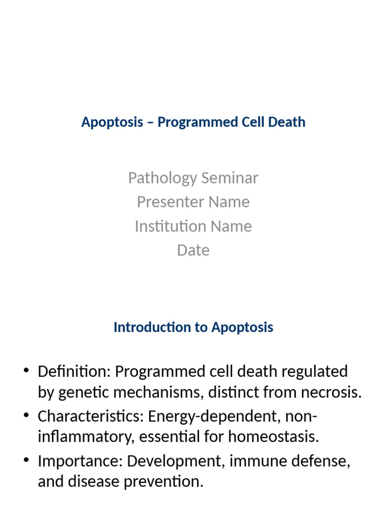 Understanding Apoptosis: Key Concepts | PDF | Apoptosis | Medical ...