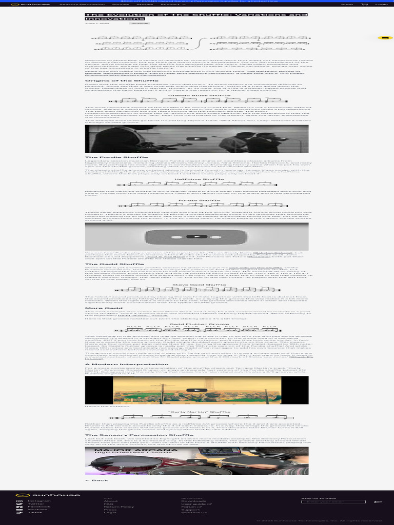 The Evolution of The Shuffle - Variations and Innovations | PDF ...