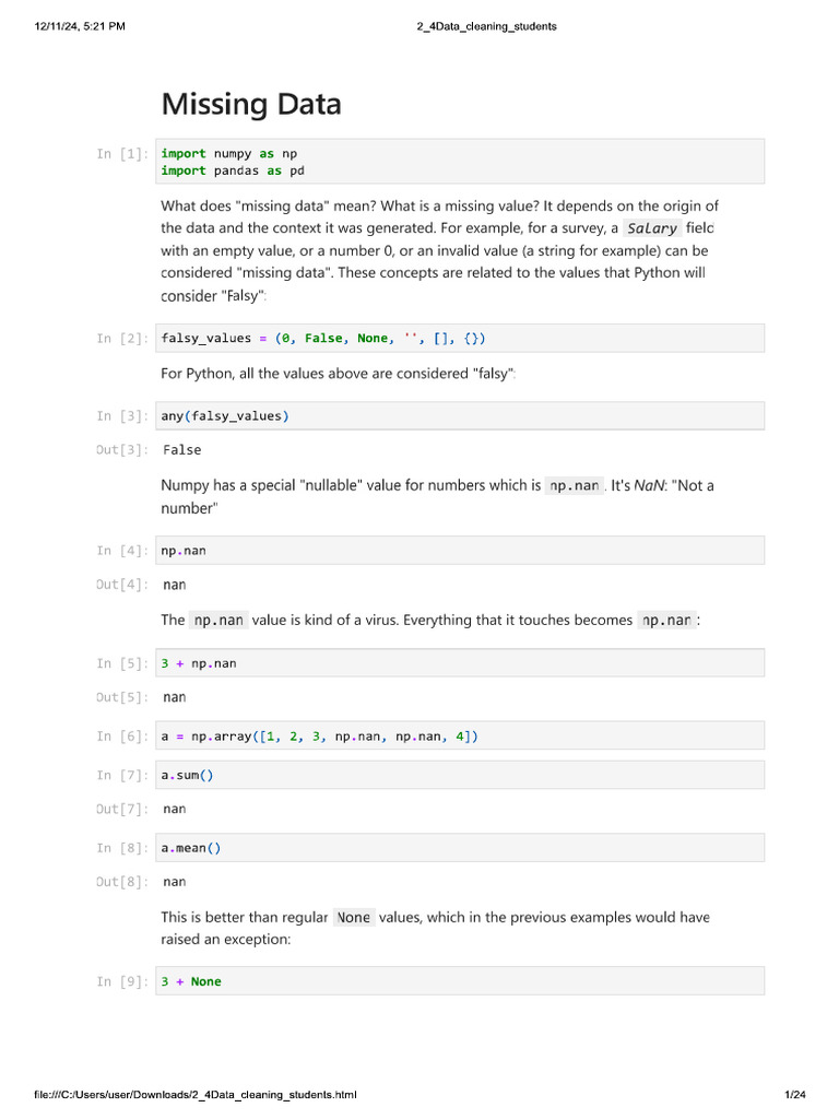 2_4 Data cleaning | PDF