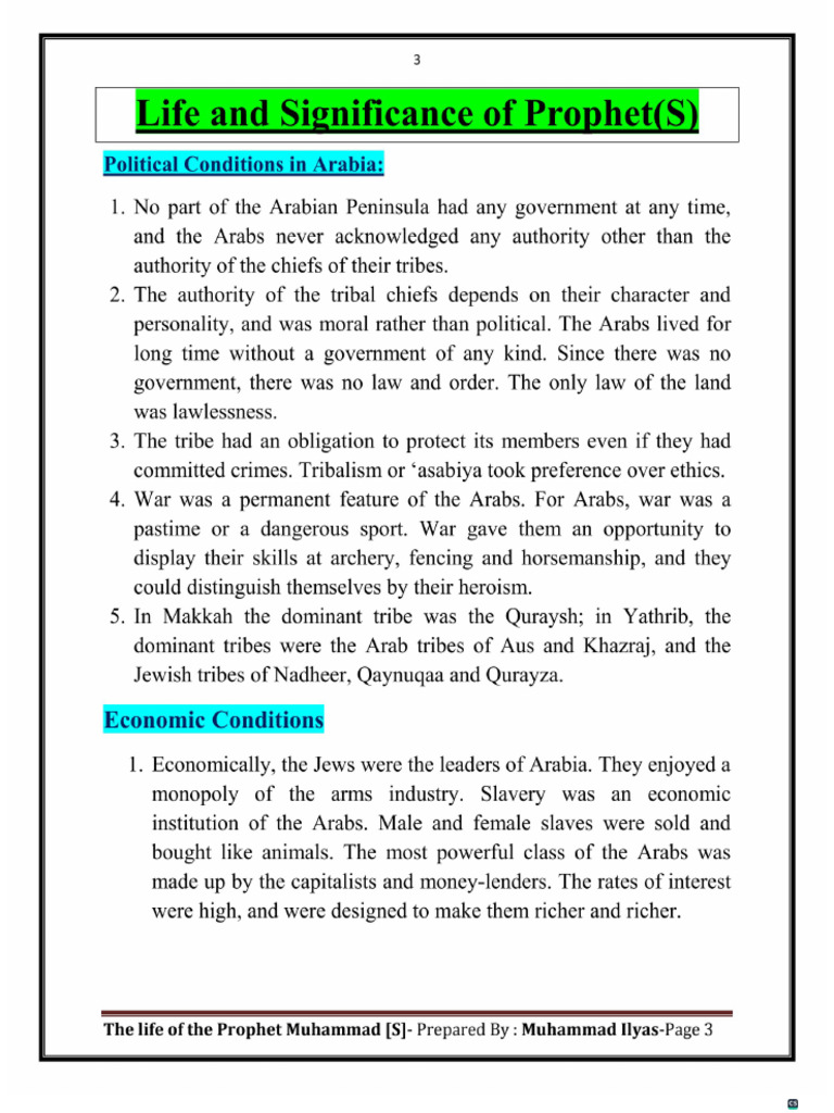 The Life and Significance of Holy ProphetS 3 | PDF