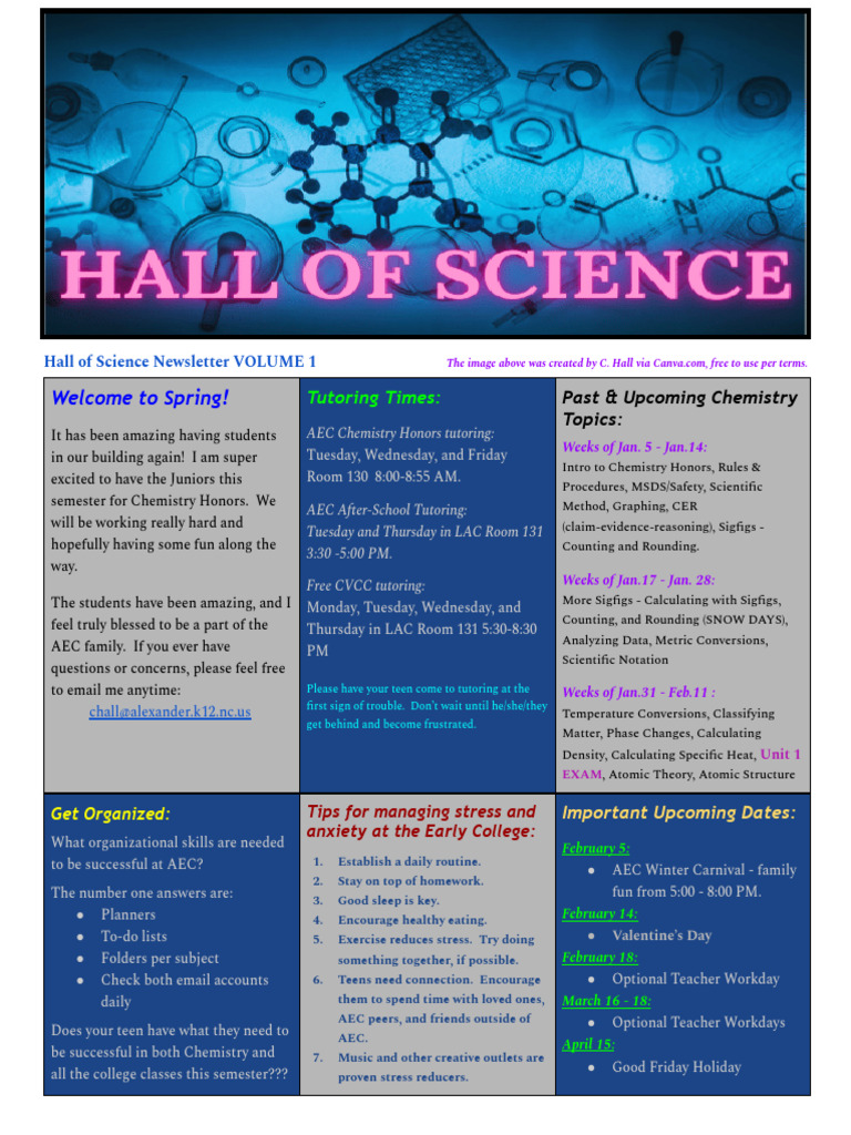 Hall of Science Newsletter - Fri, 1 - 28 - 22 | PDF
