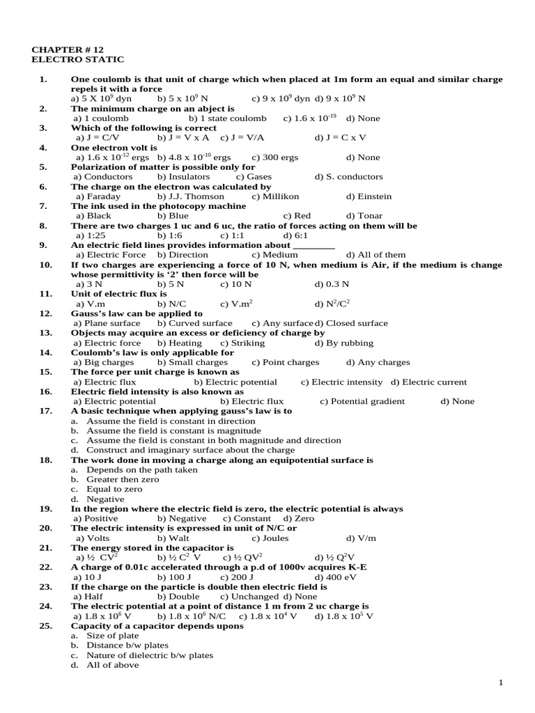 CH # 12 Second Year Physics | PDF | Capacitance | Capacitor