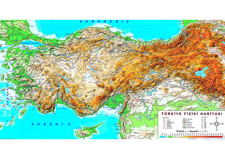Türkiye Fiziki Haritası | PDF