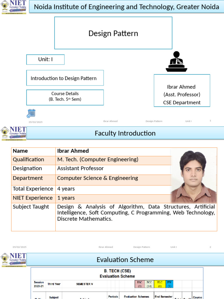 Unit-1 - Design Pattern | PDF | Model–View–Controller | Class (Computer Programming)