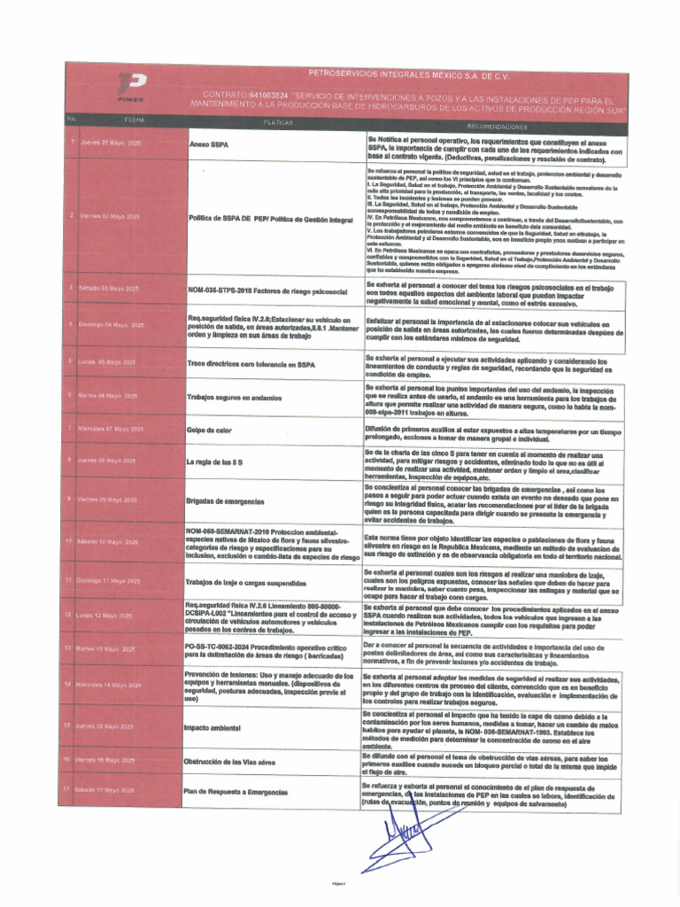 Programa de Platica Mensual Mayo | PDF