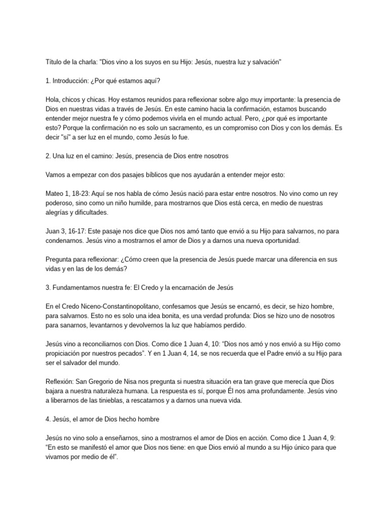 Título de La Charla | PDF | Pecado | Amor