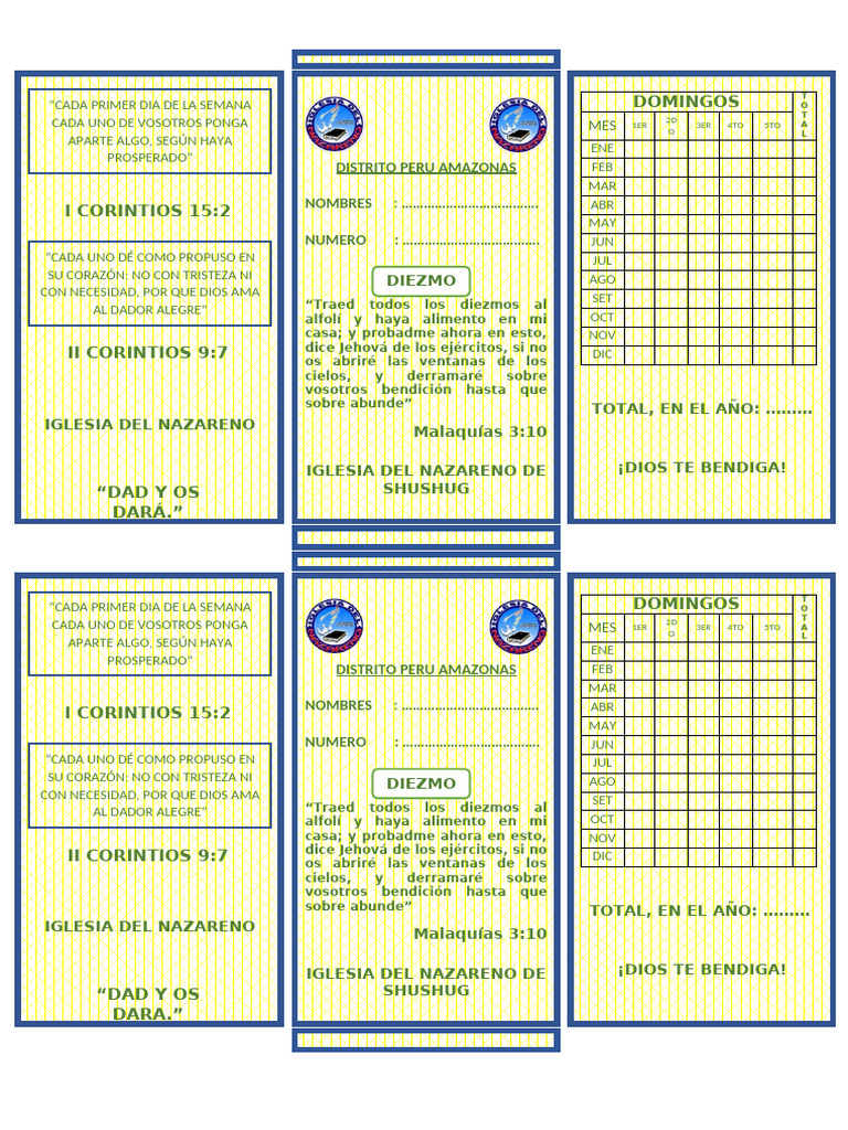 Sobre de Diezmo | PDF | Diezmo