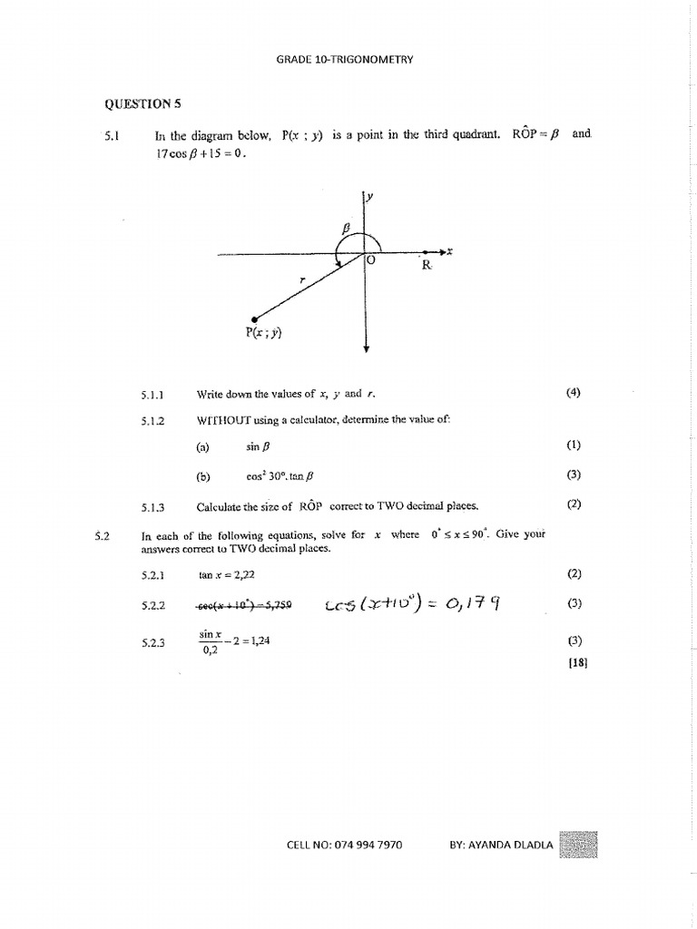 TRIGONOMETRY PACK (GR10) | PDF