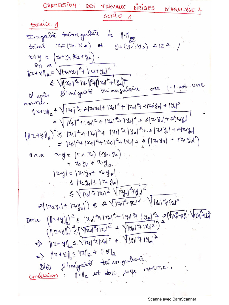 Correction TD Analyse 4 | PDF