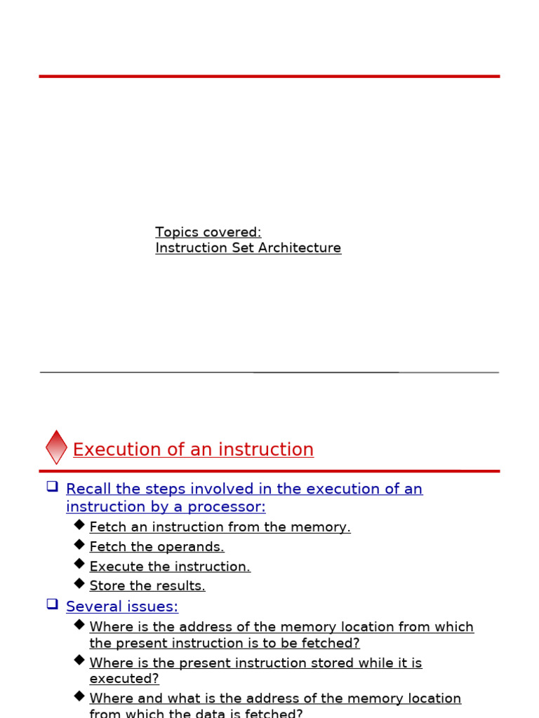 Lecture 2 - Instruction Set Architecture | PDF | Central Processing Unit | Computer Data