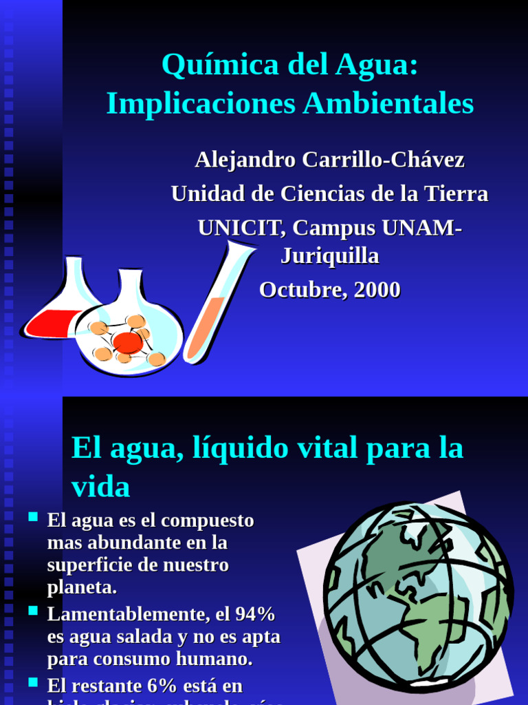 Quimica Del Agua y Sus Componentes | PDF | Agua | Contaminación