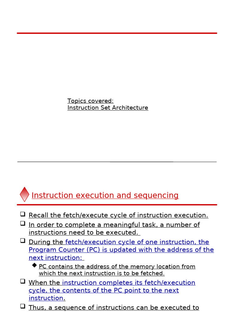 lecture 3- Instruction Set Architecture | PDF | Assembly Language | Computer Engineering