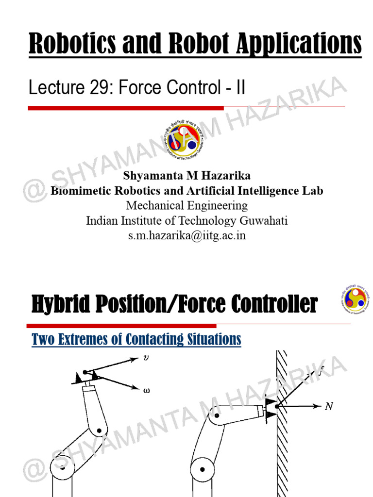 Lecture30 ForceControl II (1) | PDF | Applied And Interdisciplinary ...