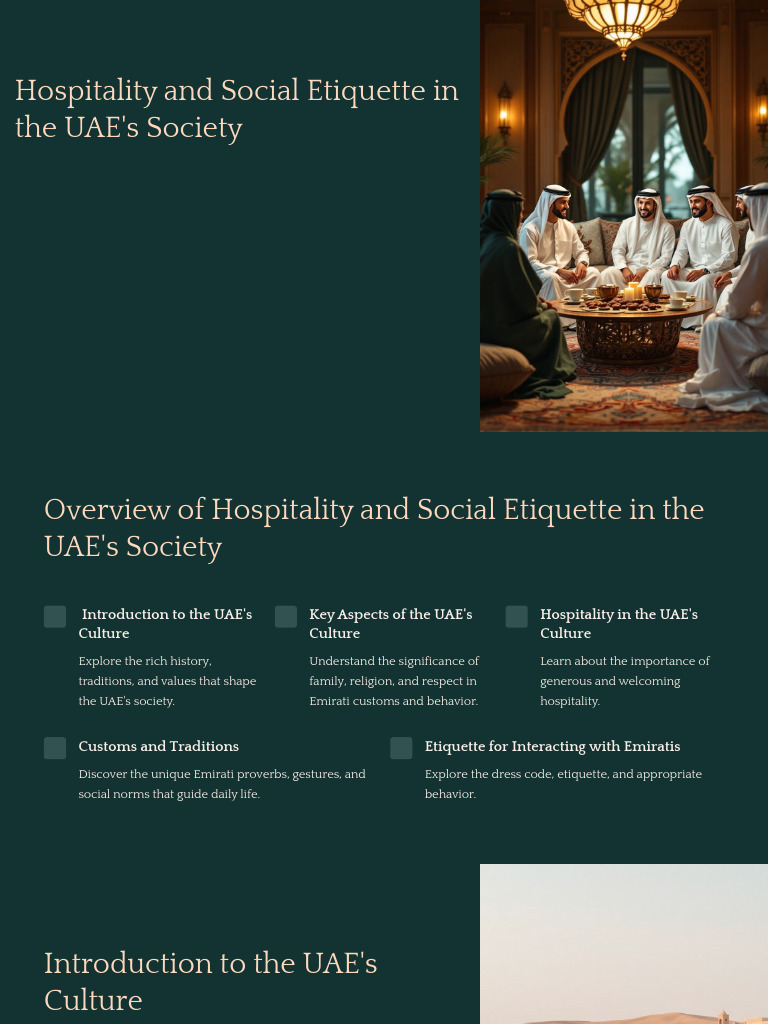 UAE Hospitality and Social Etiquette | PDF