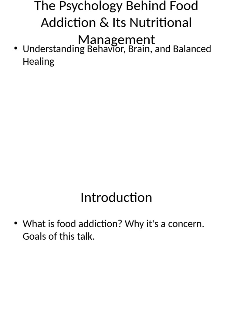 Food Addiction Nutrition Animated | PDF