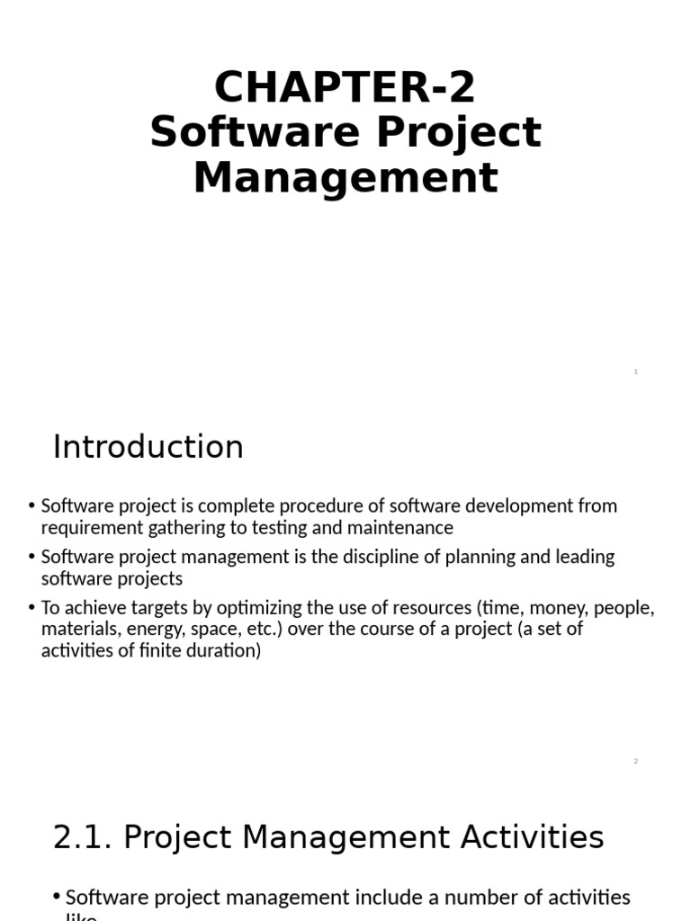 chap 2 Software Project Management | PDF | Risk | Feasibility Study