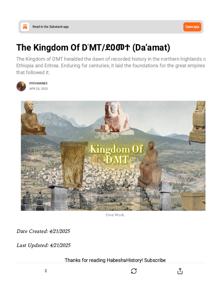 The Kingdom of DʿMT: Origins and Influence | PDF | Ptolemaic Kingdom ...