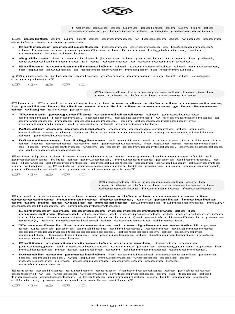 Uso de Palita en Kit | PDF