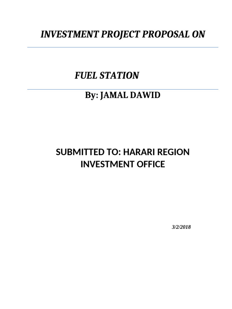 Project Propozal For Gas Station | PDF | Expense | Revenue