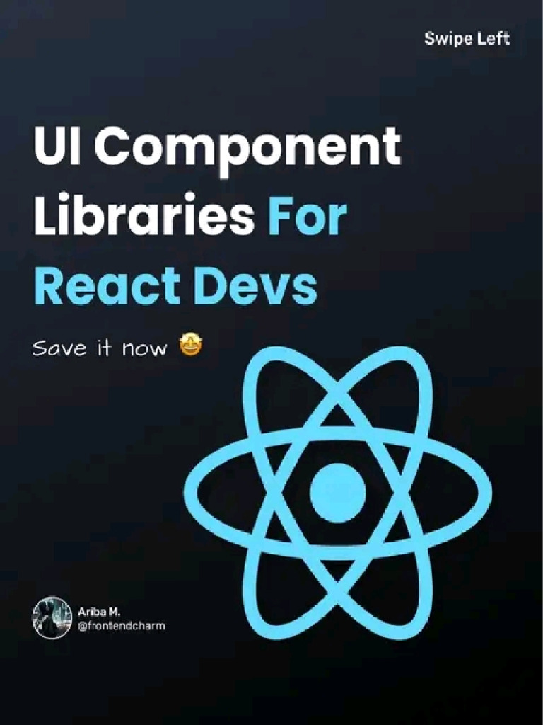 Ui - Component For Libraries For React Devs | PDF
