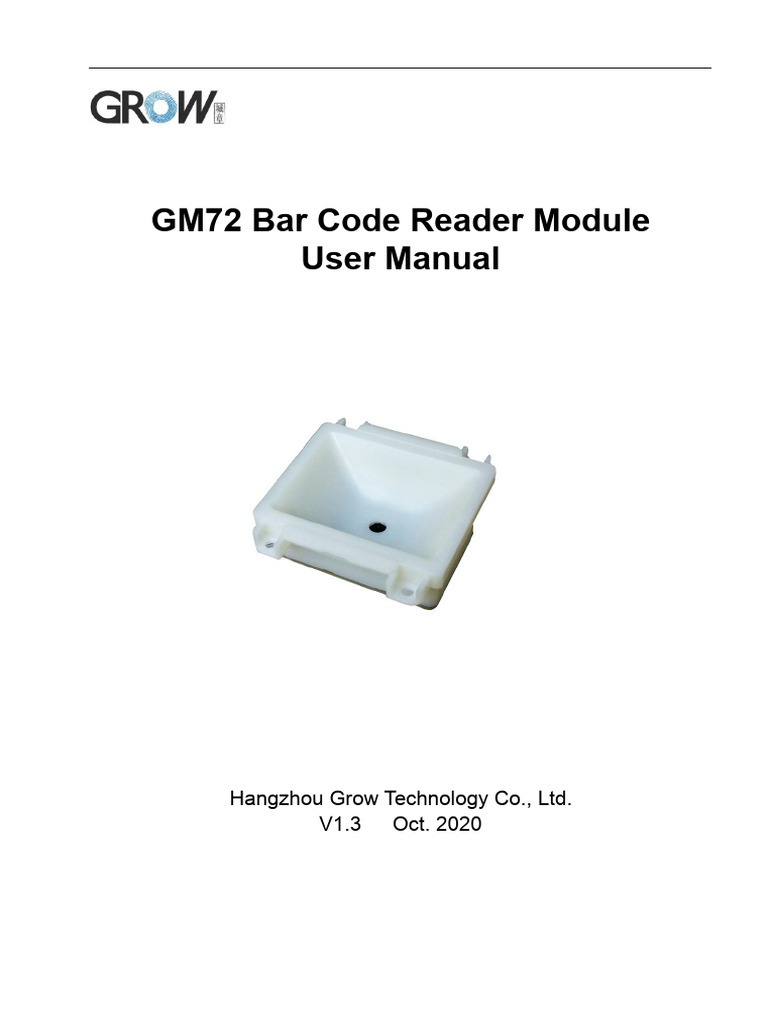 GM72 Barcode Reader Module User Manual V1.3 | PDF | Barcode | Computer ...
