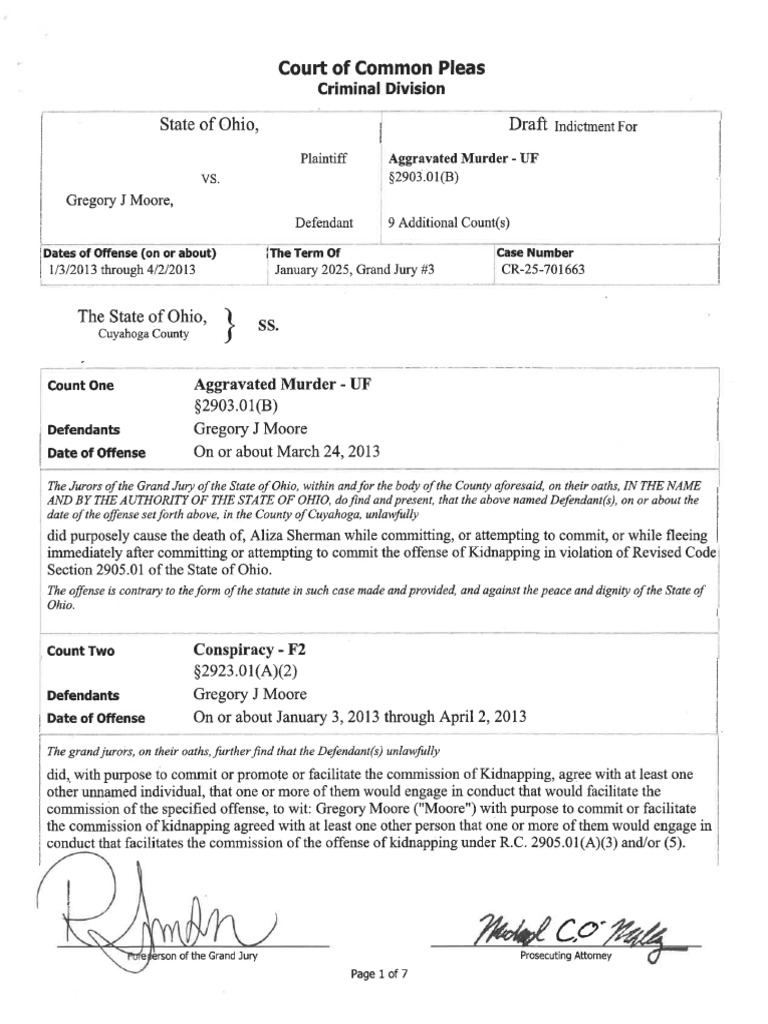 Gregory Moore Indictment | PDF