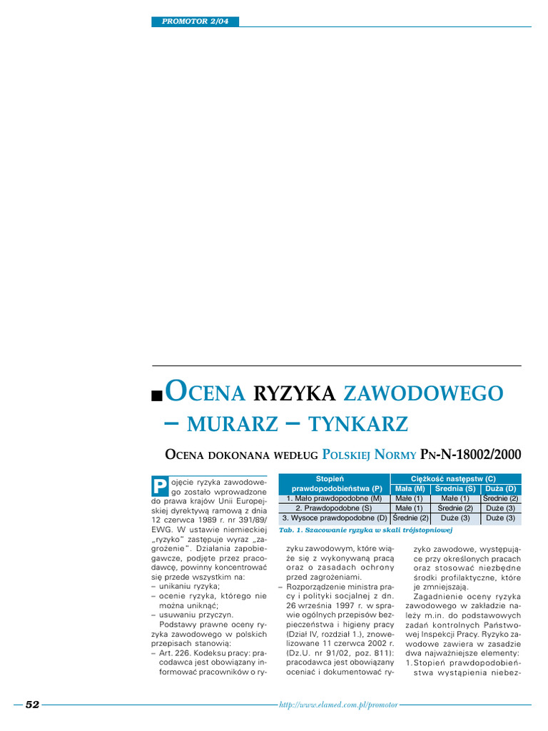 ORZ Na Stanowisku Murarz Tynkarz | PDF