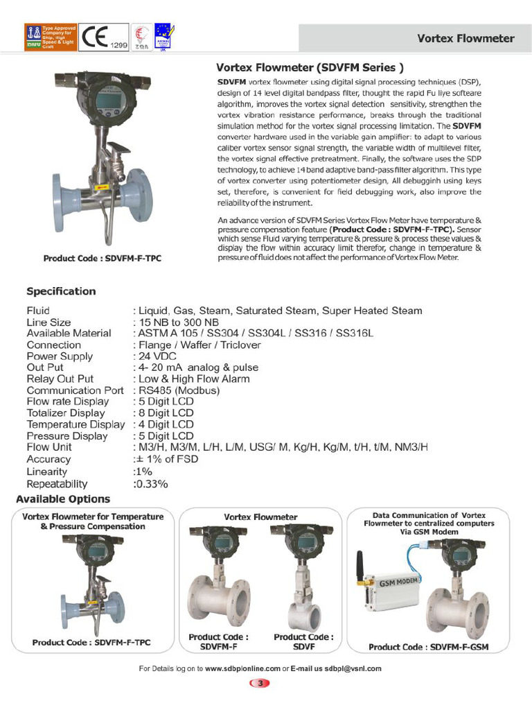 Vortex Flowmeter | PDF