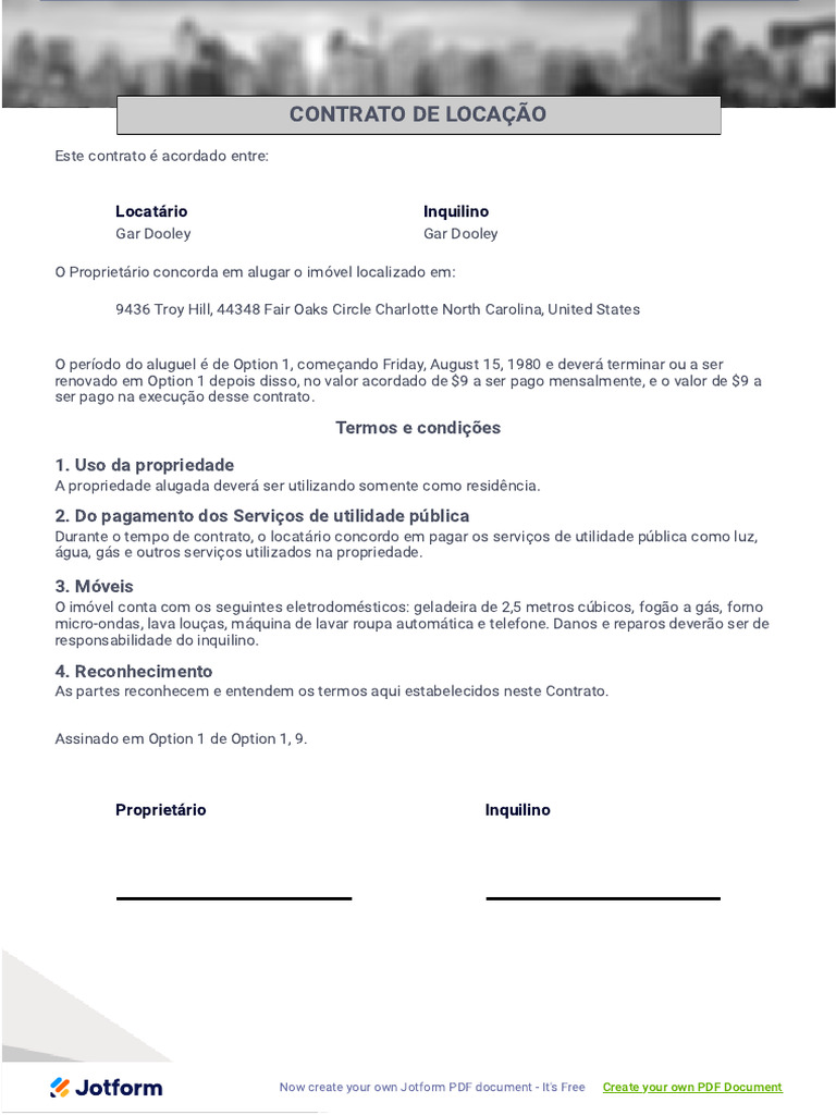 Contrato Da Valéria | PDF