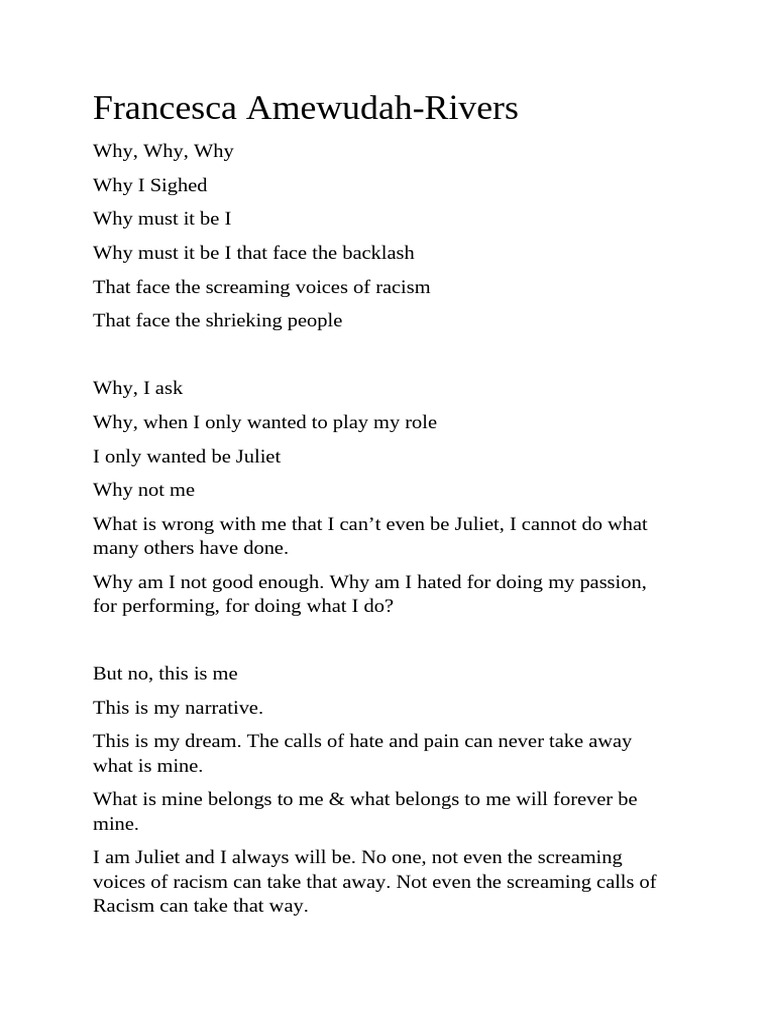 Francesca Amewudah Poem-Reclaming Narratives | PDF