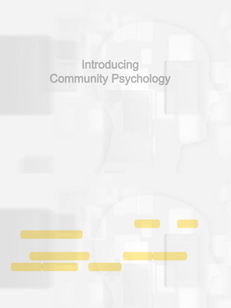 Introduction to Community Psychology | PDF | Psychology | Community
