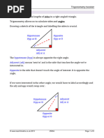 Trigonometry Worksheet T1 - Labelling Triangles | PDF | Trigonometric ...