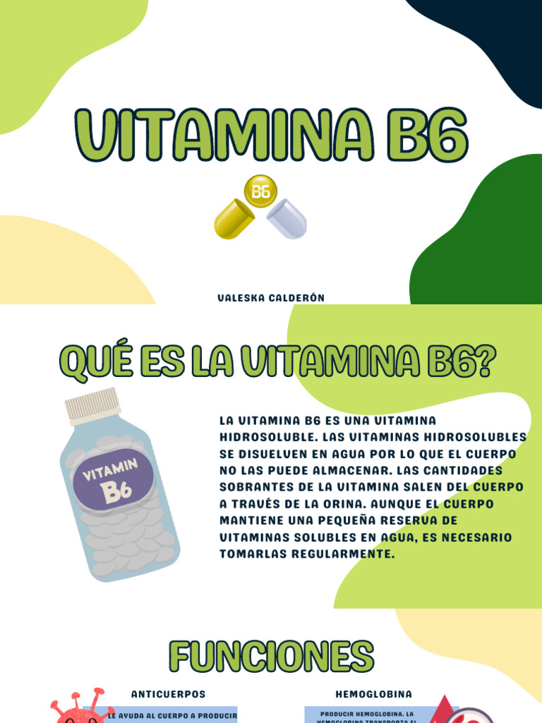 Vitamina b6 | PDF | Vitamina | Sangre