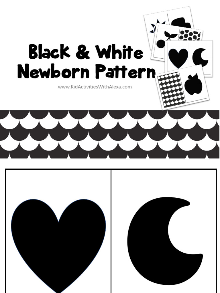 Black White Newborn Cards | PDF
