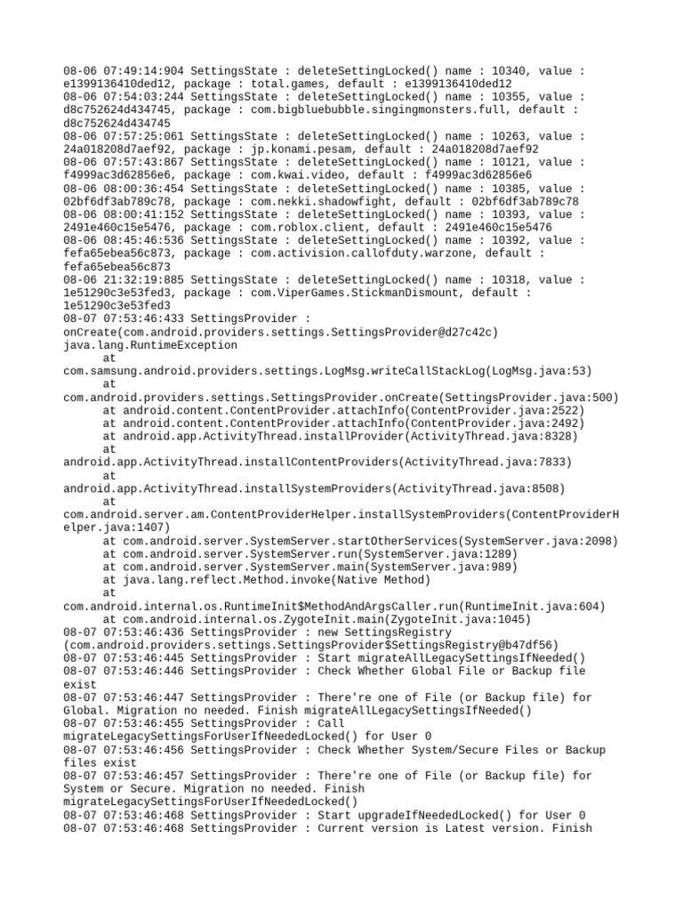 Settingsprovider | PDF | Java (Programming Language) | Computer Architecture