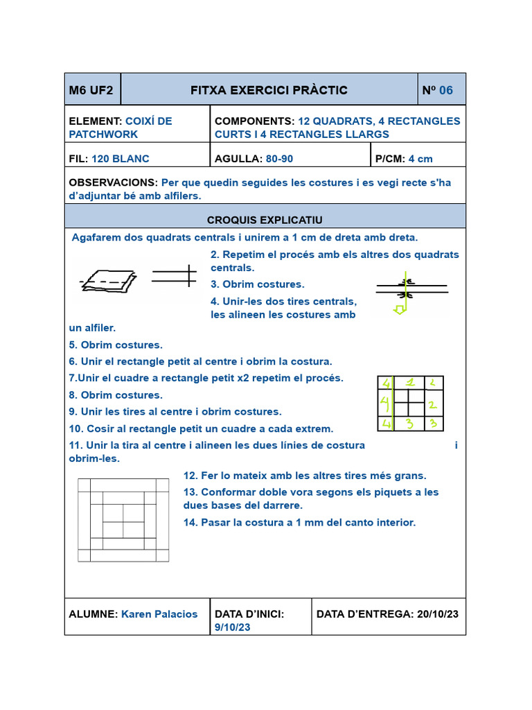 M6 UF2 Fitxa Exercici Pràctic Nº: Element: Components | PDF