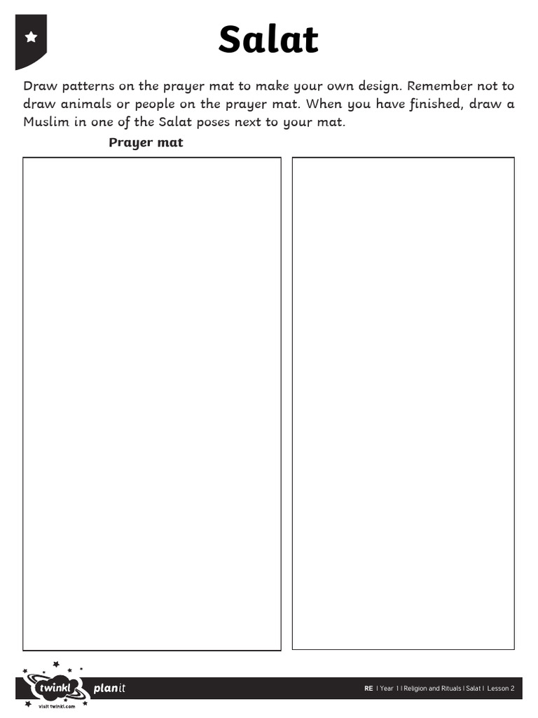 Salat Activity Sheet | PDF
